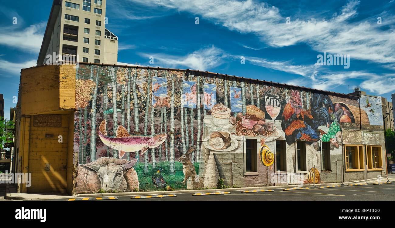 Art mural in downtown Cincinnati Ohio USA 2025 Stock Photo - Alamy