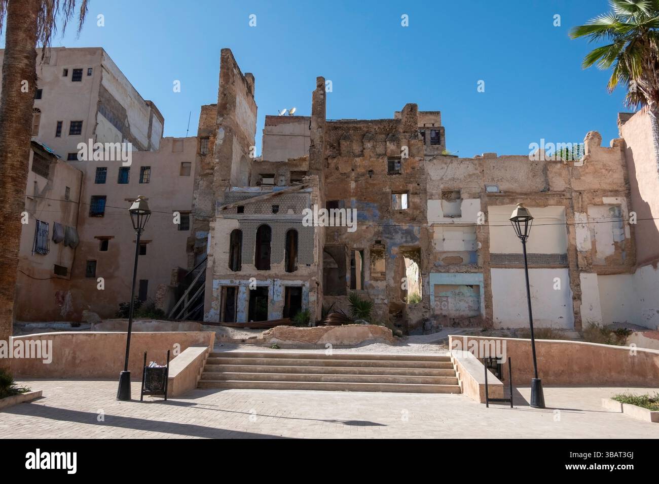 Ruins of ancient buildings in the Jewish quarter of Fez, Morocco Stock ...