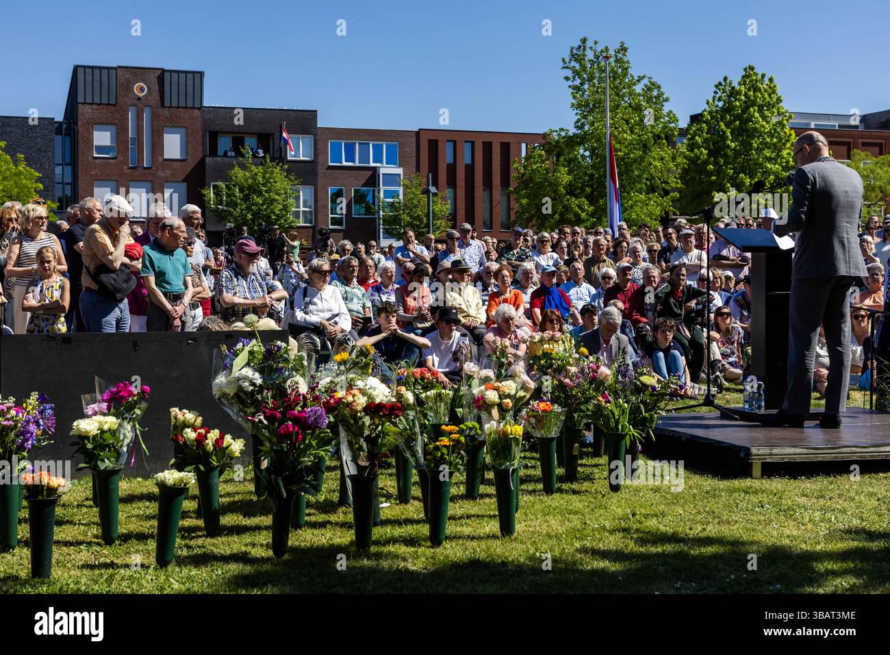 ENSCHEDE - Mayor Roelof Bleker during his speech at the memorial in ...