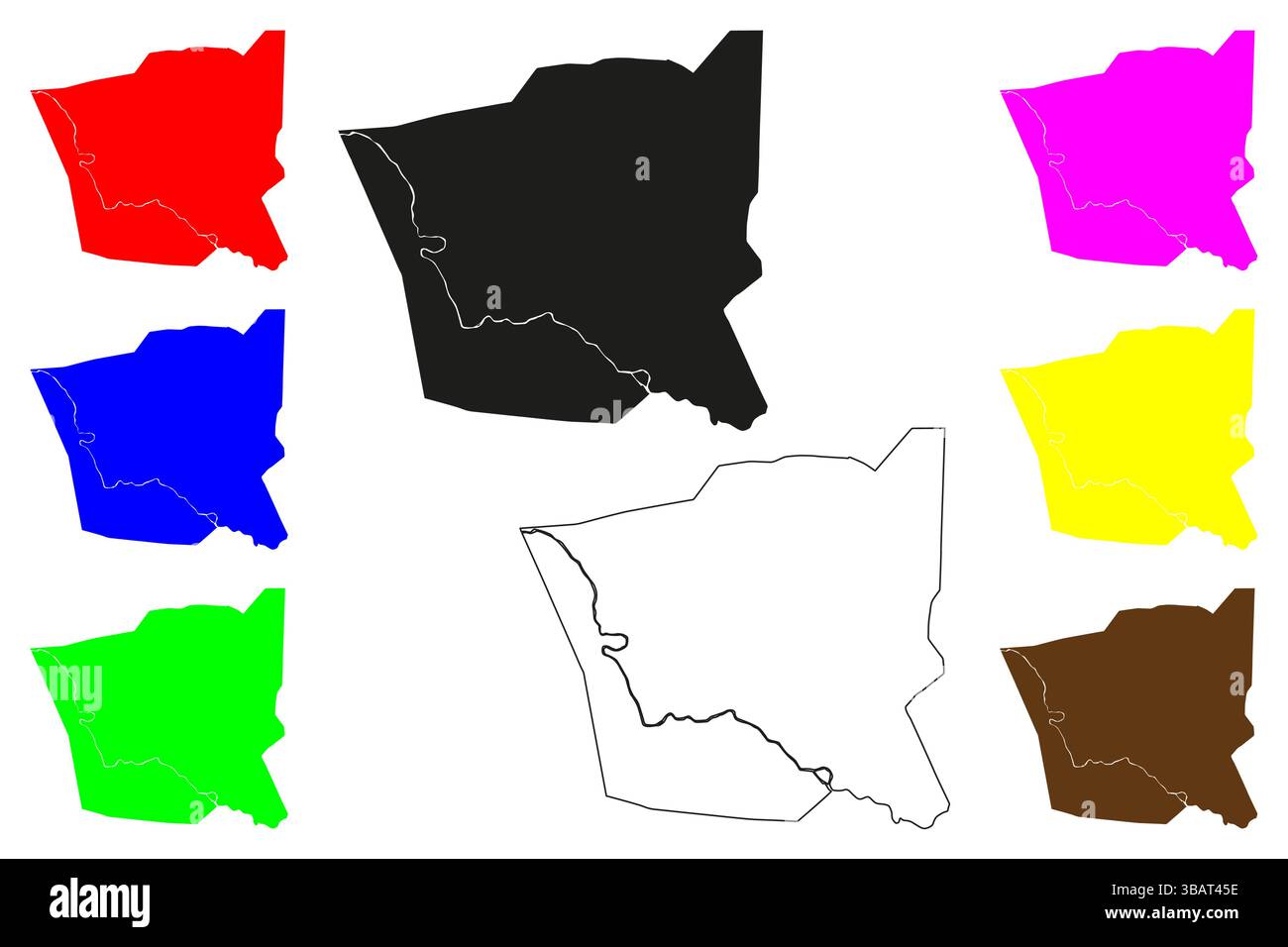 Satna city (Republic of India, State of Madhya Pradesh) map vector ...