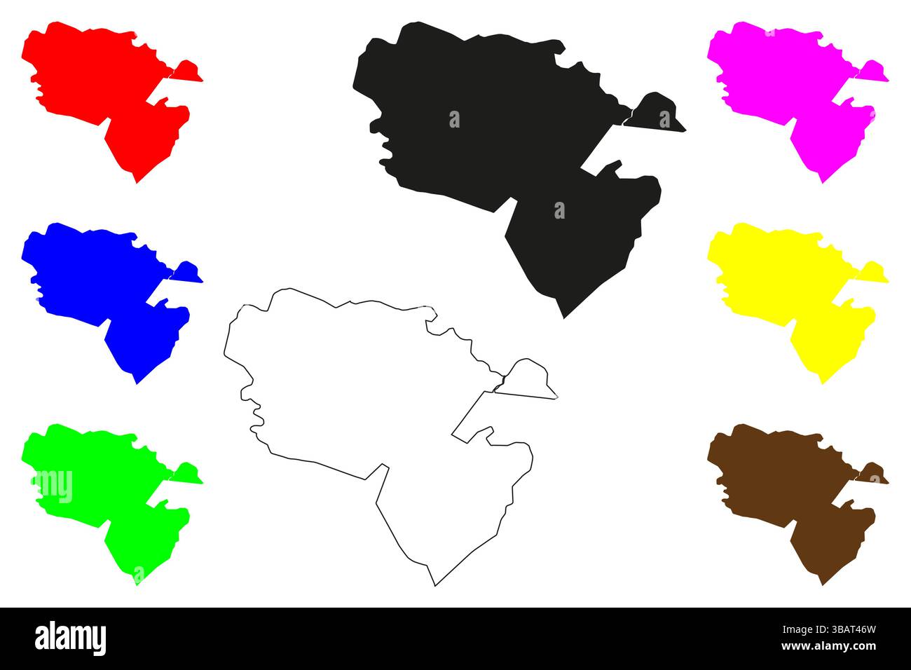 Satara city (Republic of India, State of Maharashtra) map vector ...