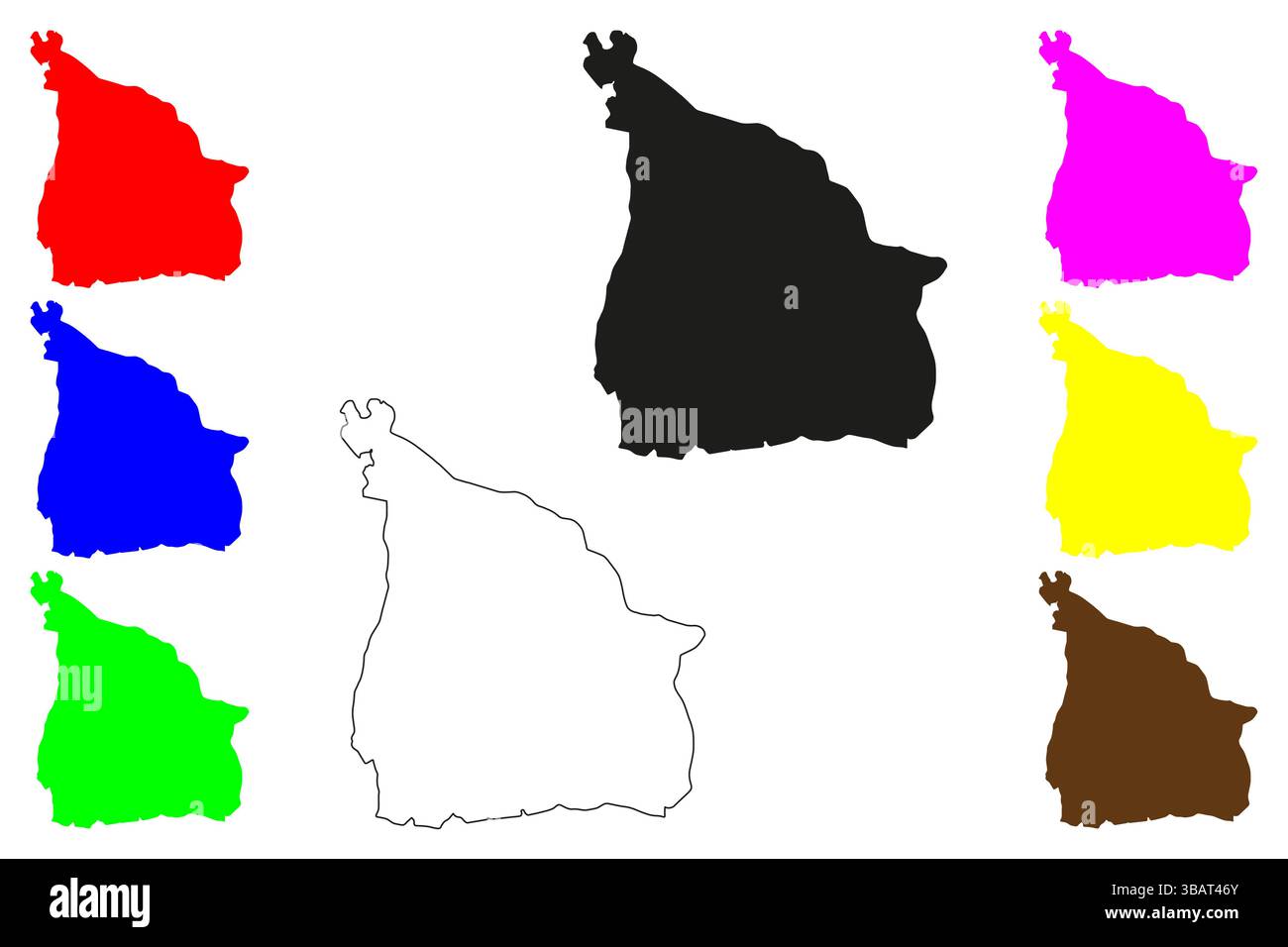 Secunderabad city (Republic of India, State of Telangana) map vector ...
