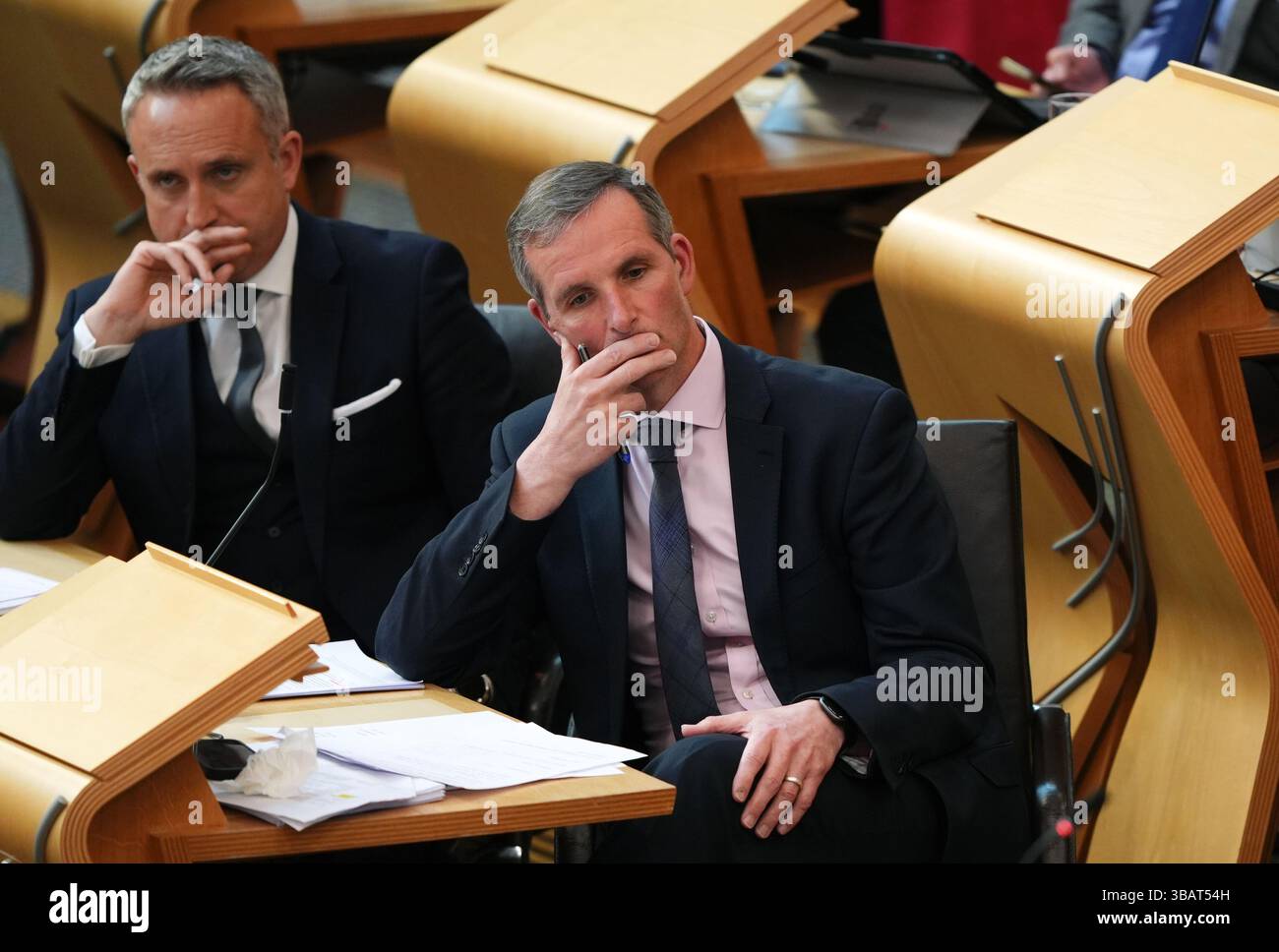 Liberal Democrat MSP Liam McArthur with Alex Cole-Hamilton (left) as ...