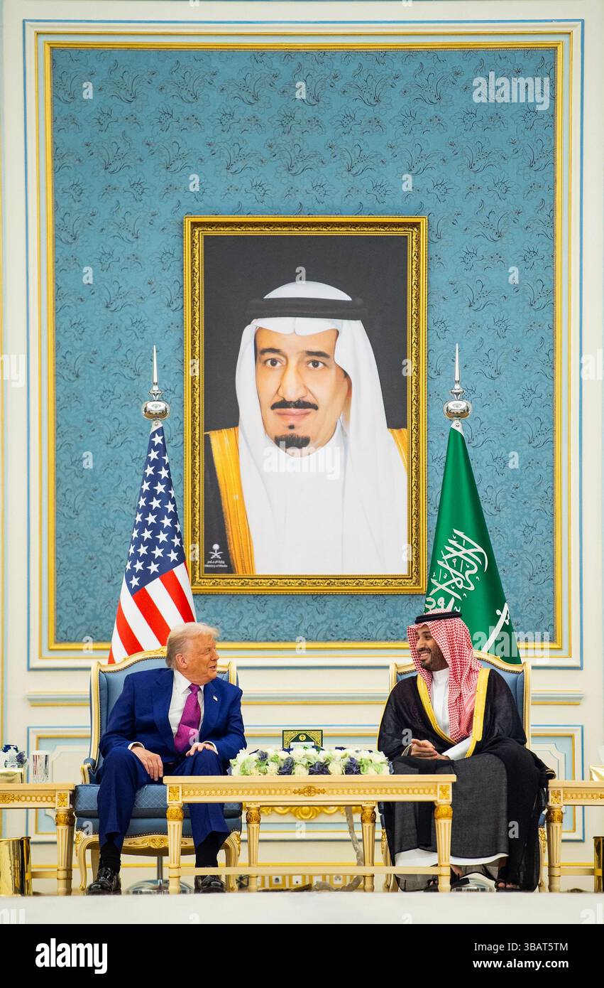Riyadh, Saudi Arabia. 13th May, 2025. President Donald Trump and Saudi ...