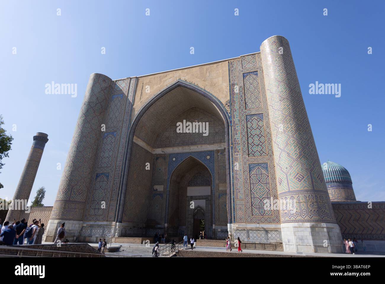 Uzbekistan, Samarkand - October 1 2024: exterior of Bibi-Khanym mosque ...