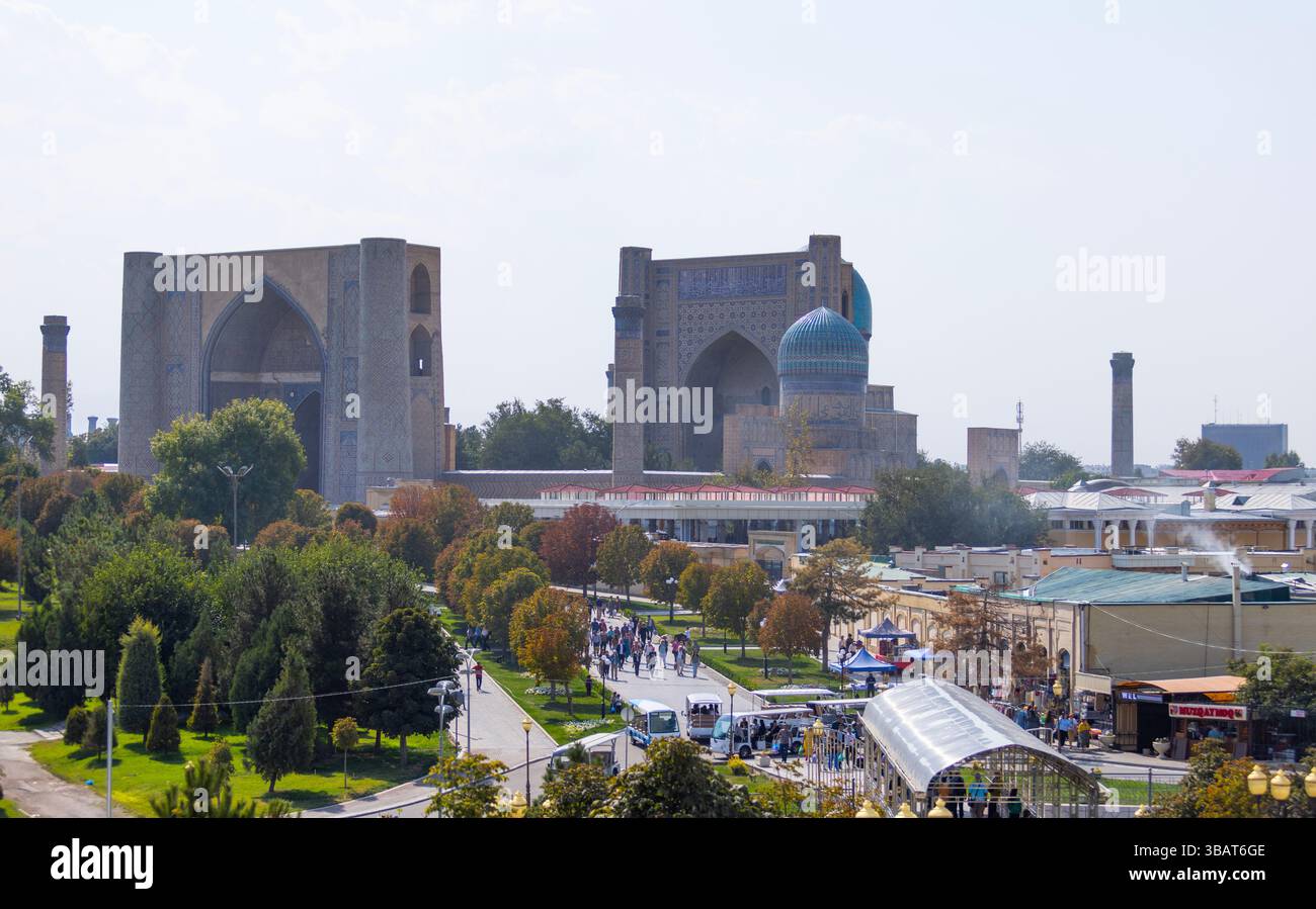 Uzbekistan, Samarkand - October 1 2024: exterior of Bibi-Khanym mosque ...