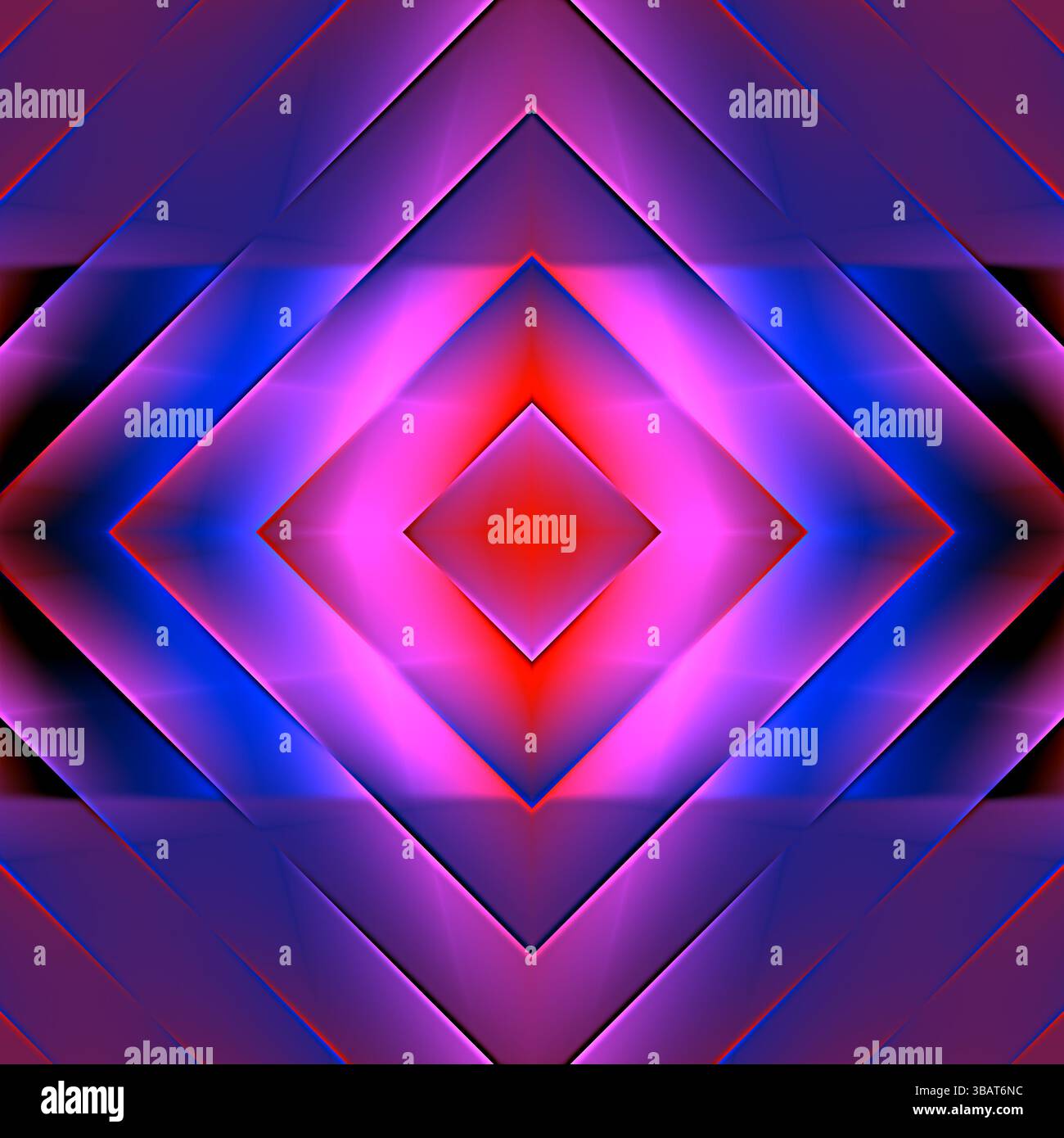 Futuristic Geometric Light Tunnel – Neon Diamond Pattern with Vibrant ...