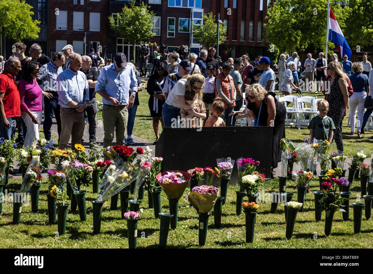 ENSCHEDE - Interested parties lay flowers at the memorial for the ...