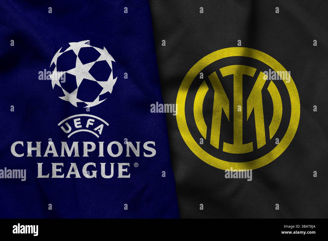 Pringsewu, Lampung; May 14, 2025; texture of the Inter Milan football ...