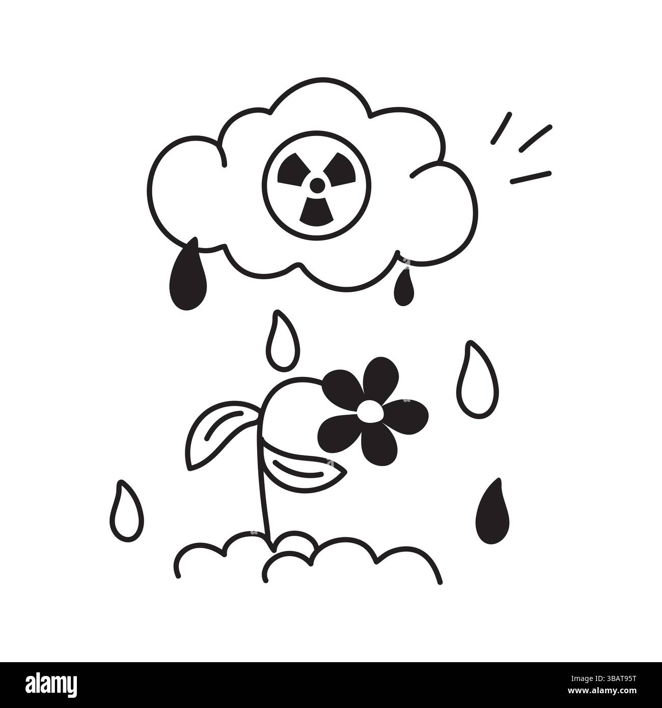 Premium hand drawn icon of acid rain in modern style Stock Vector Image ...