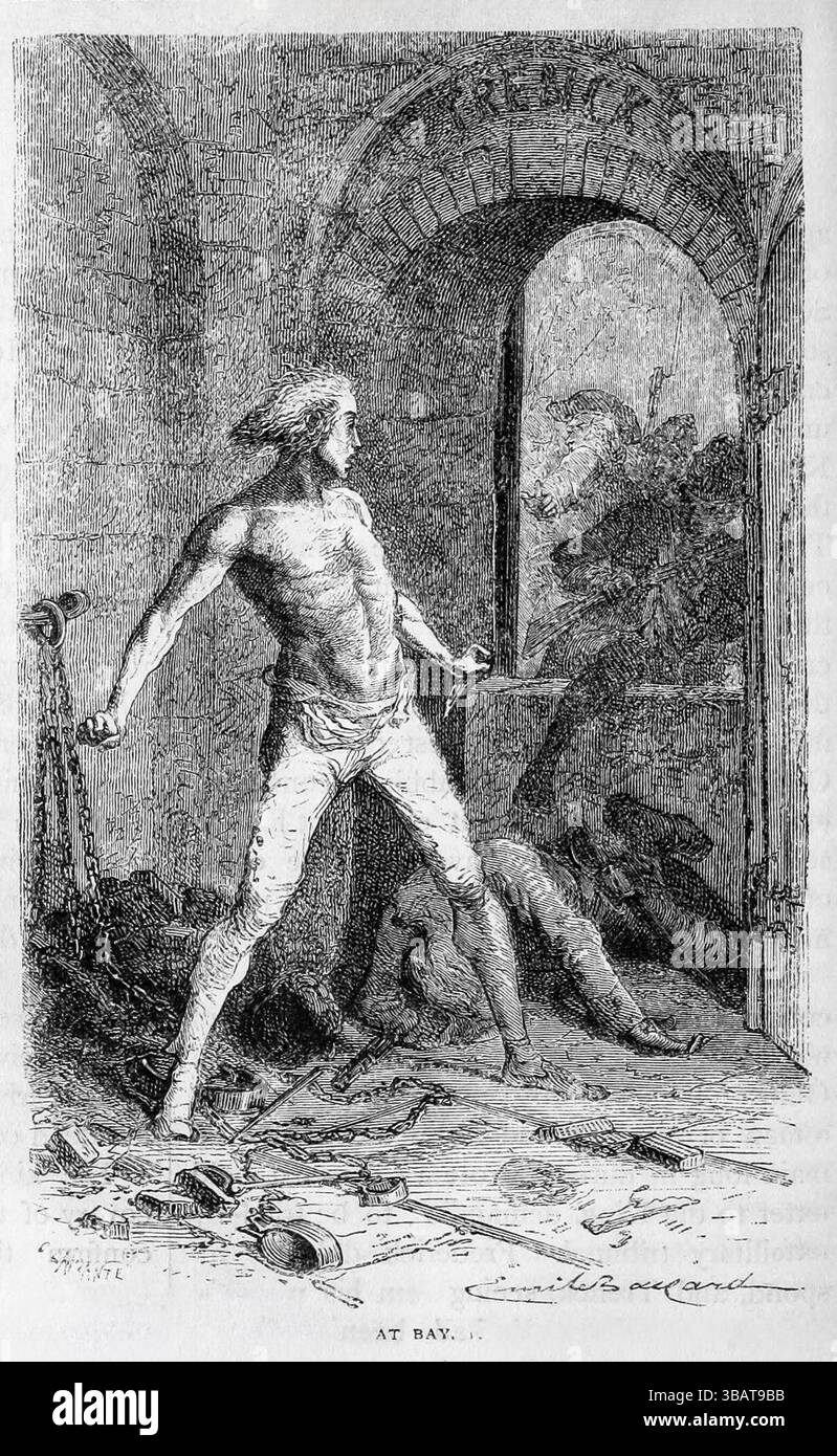 At bay. Depicts the attempted escape of Friedrich von der Trenck from a ...