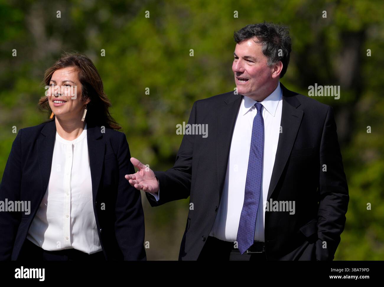 Ottawa, Can. 13th May, 2025. Dominic LeBlanc, left, and Rebecca ...