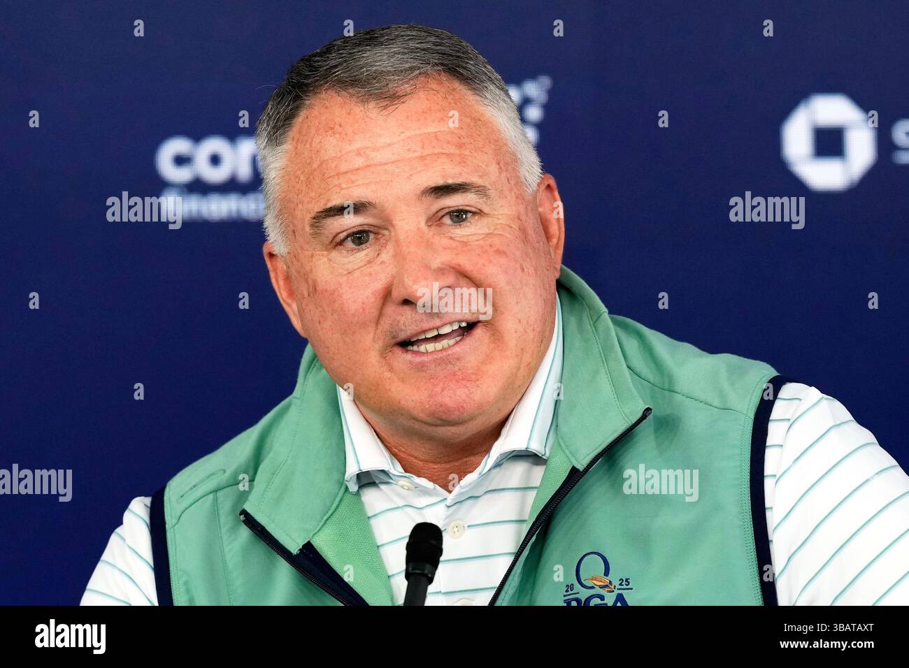Don Rea Jr., President of the PGA of America, speaks during a news ...