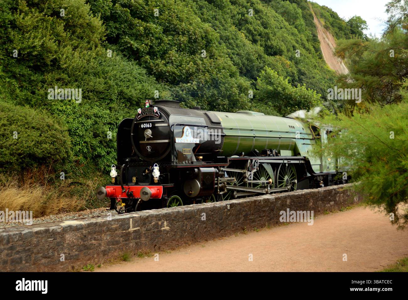 New build class A1 pacific locomotive No 60163 Tornado passing Sprey ...
