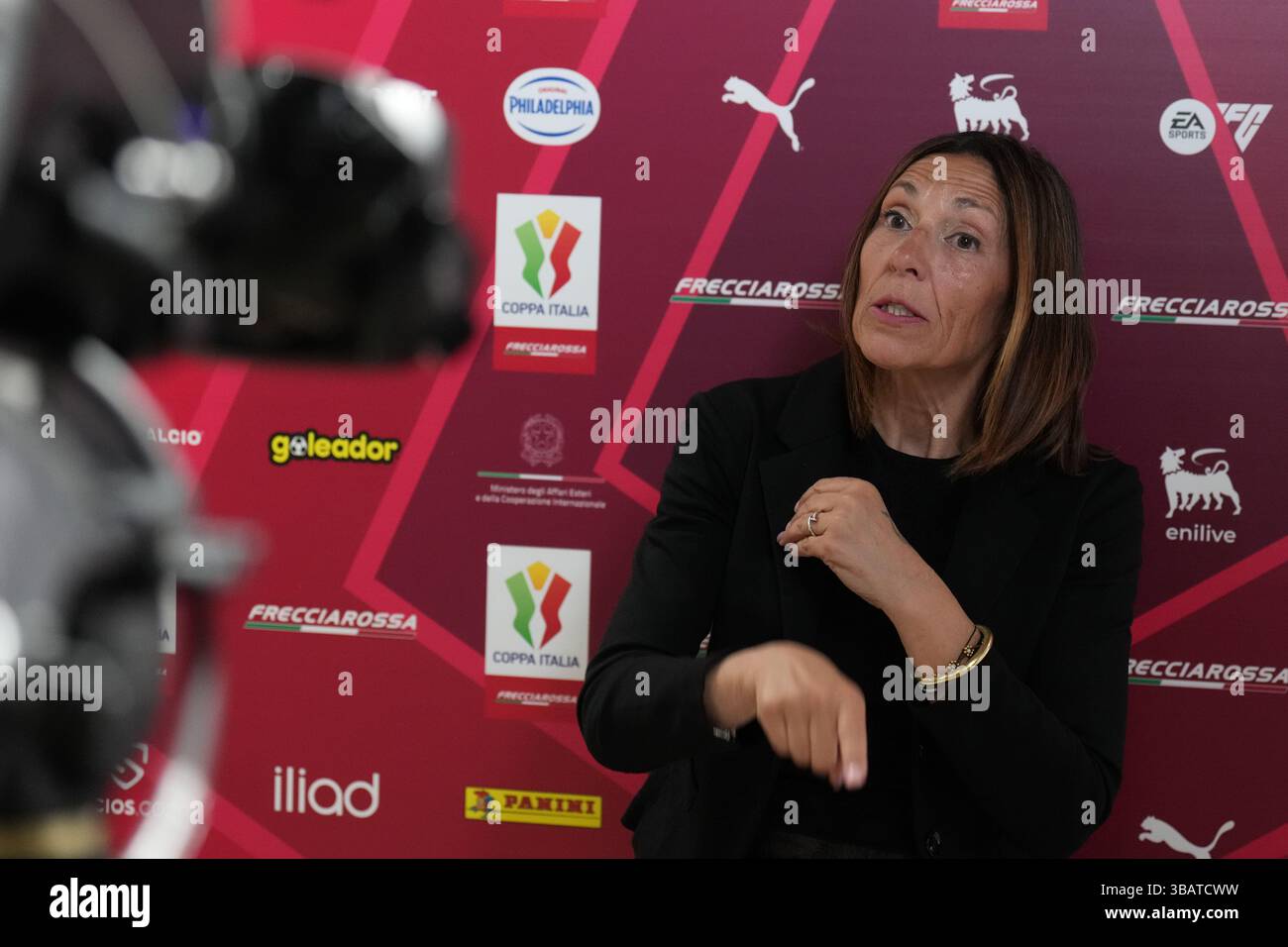 Roma, Italia. 13th May, 2025. LIS operator during Press Conference for ...