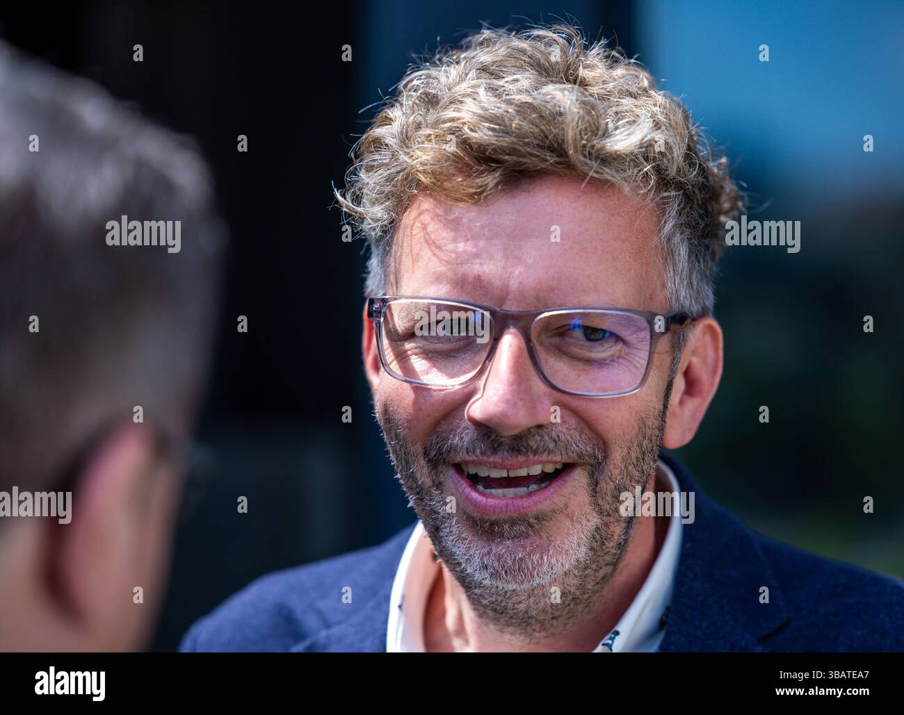 Basel, Switzerland. 13th May, 2025. ARD commentator Thorsten Schorn ...