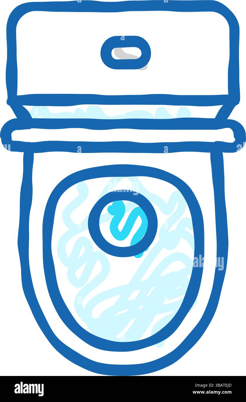 toilet top view icon doodle illustration Stock Vector Image & Art - Alamy