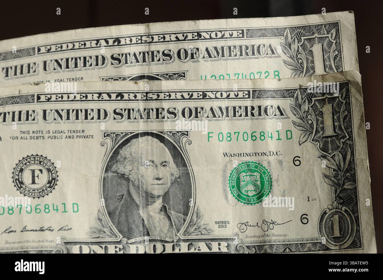 Copenhagen/ Denmark/13 MAY 2025/American dollars bills in one dollar ...