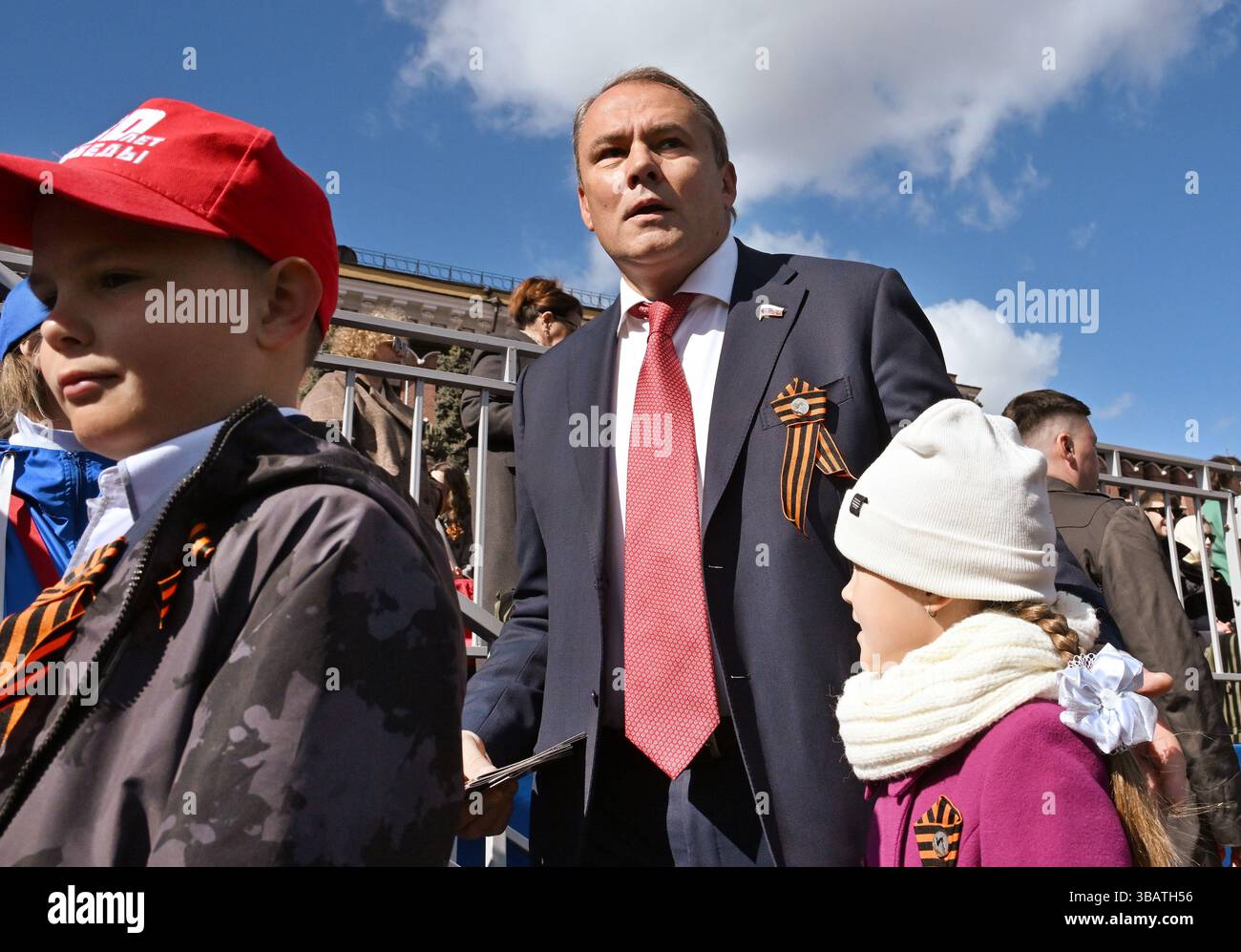 Deputy Chairman of the State Duma of Russia Pyotr Tolstoy at the parade ...