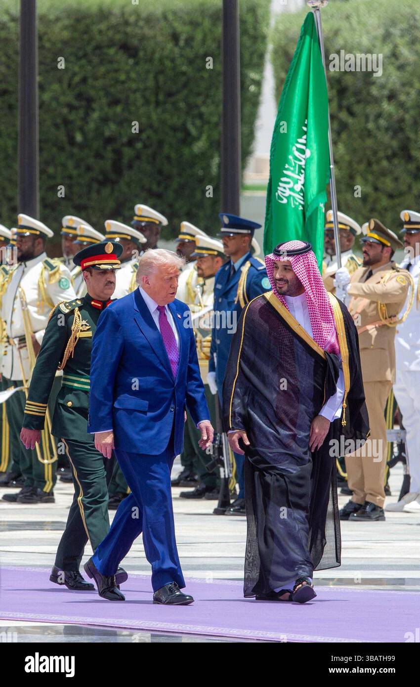 Saudi Crown Prince Mohammed bin Salman receive U.S. President Donald ...
