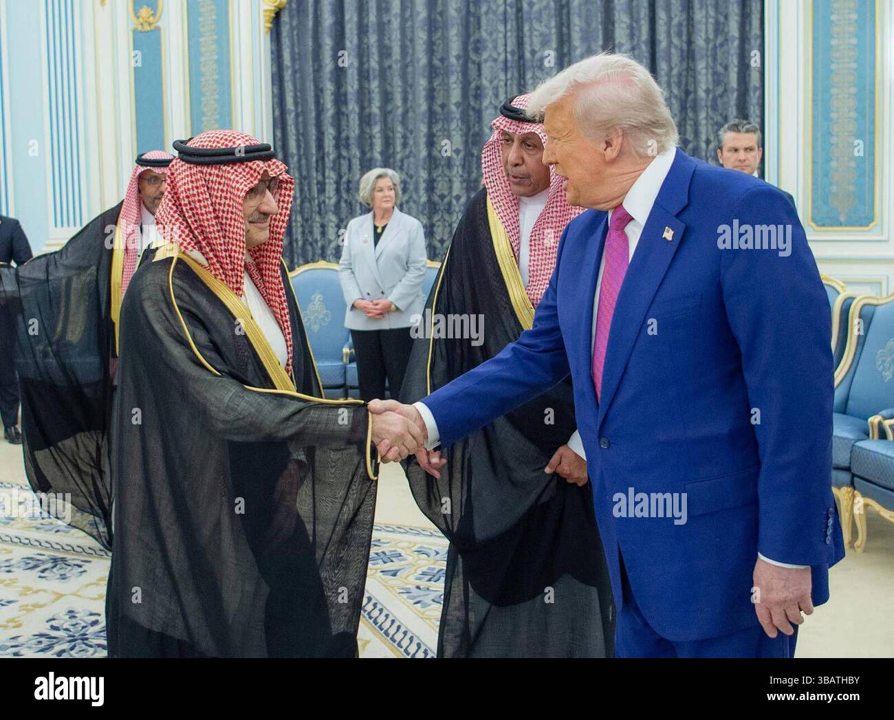 Saudi Crown Prince Mohammed bin Salman receive U.S. President Donald ...