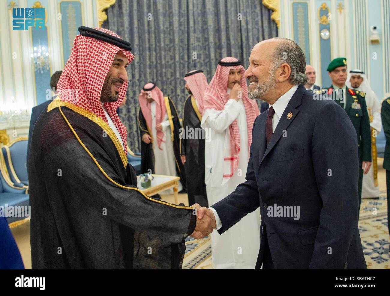 Saudi Crown Prince Mohammed bin Salman receive U.S. President Donald ...