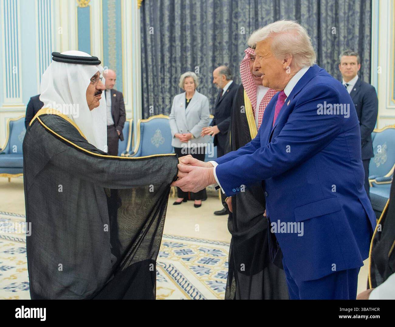 Saudi Crown Prince Mohammed bin Salman receive U.S. President Donald ...