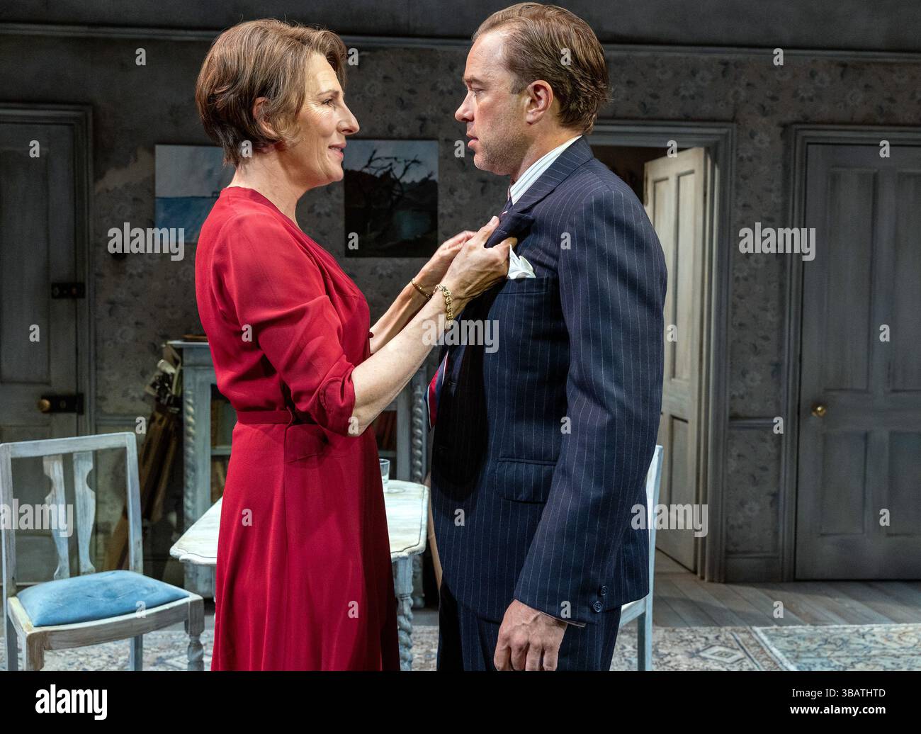 Tamsin Greig (Hester Collyer), Hadley Fraser (Freddie) in THE DEEP BLUE ...