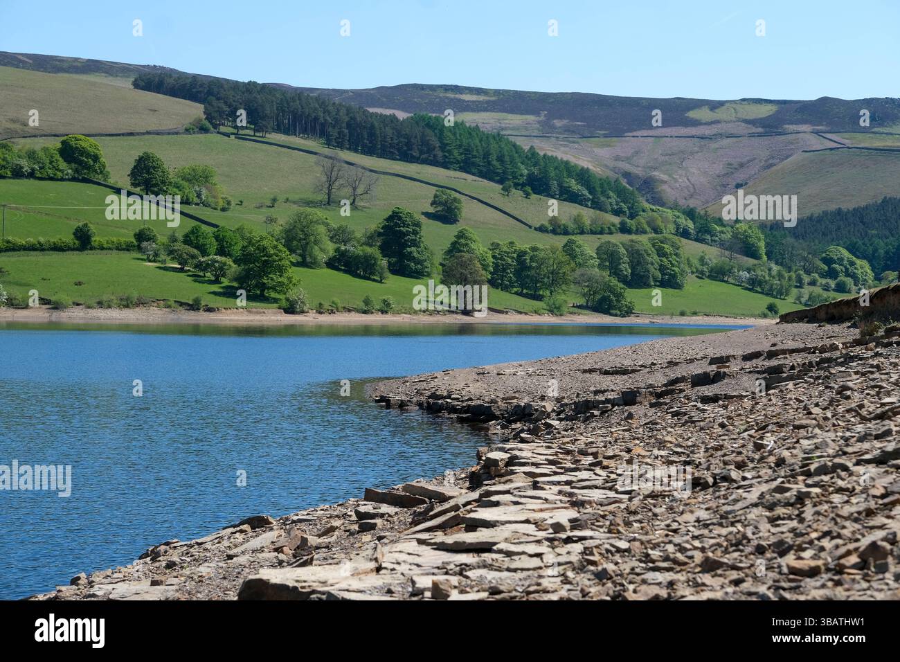 Low water at Ladybower reservoir in Sheffield Stock Photo - Alamy