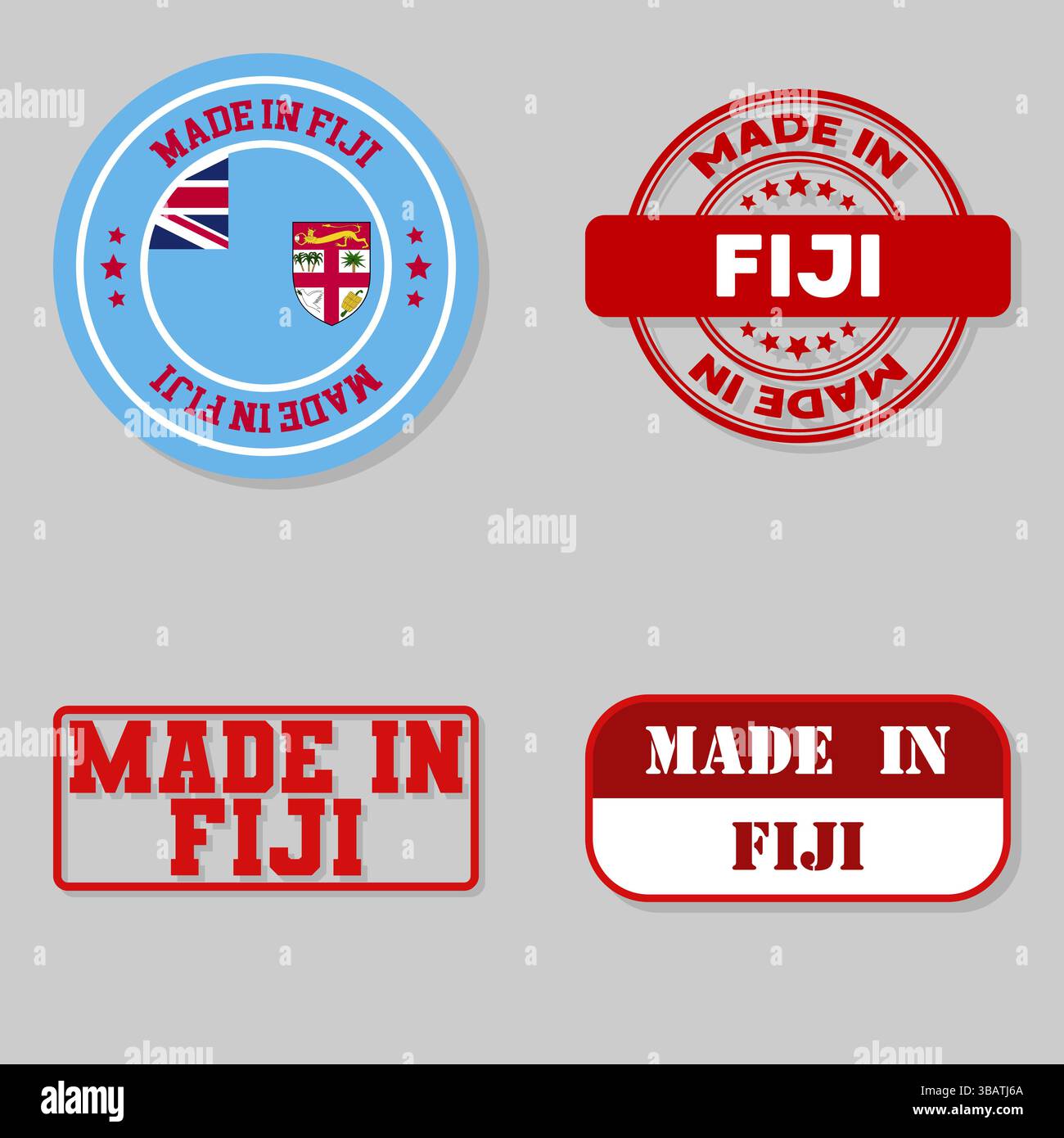 Fiji flag icon in Stock Vector Images - Alamy