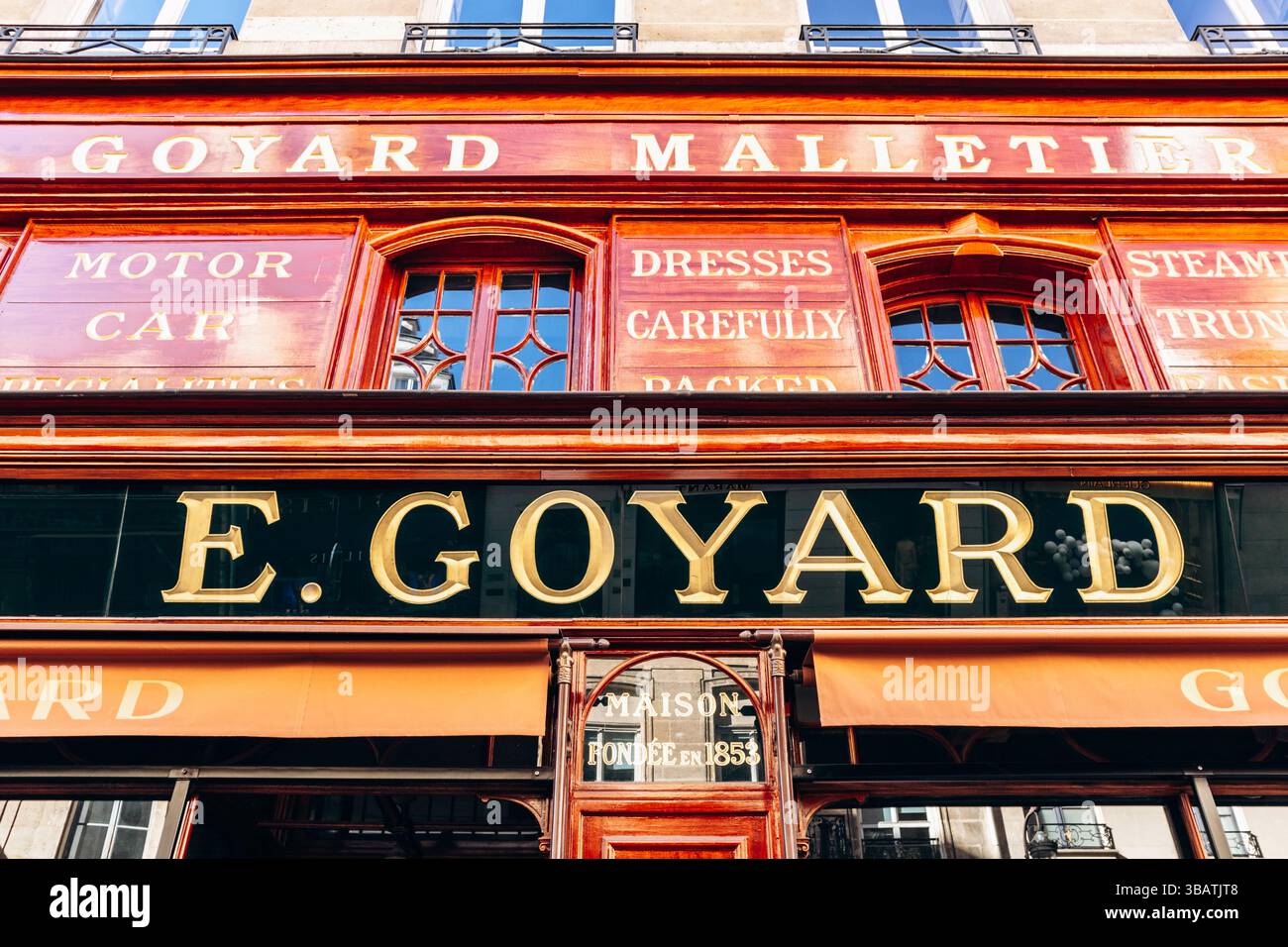 Paris, France - 23 February 2025: Goyard boutique facade on rue Saint ...