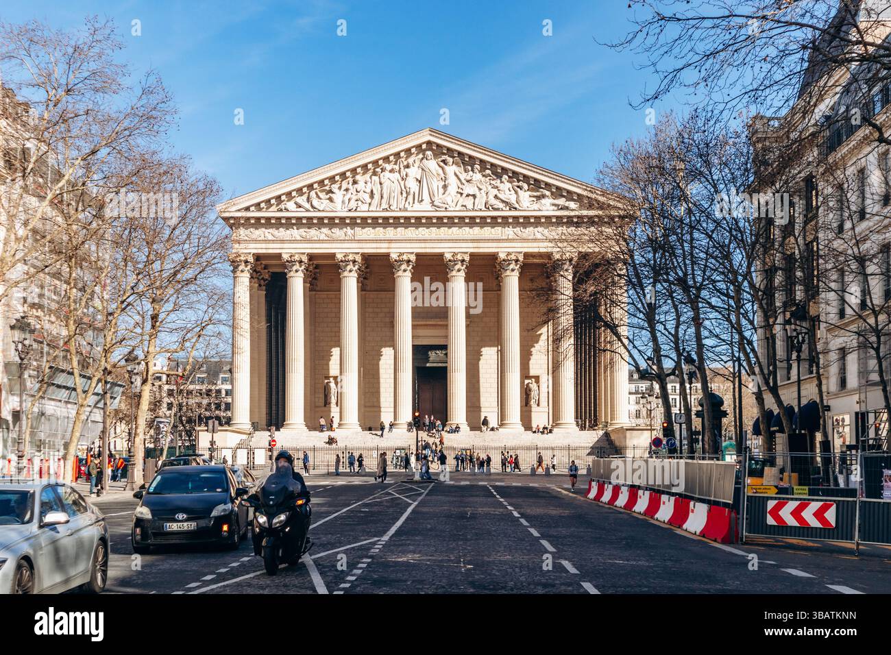 Paris, France - 23 February 2025: La Madeleine church in Paris ...