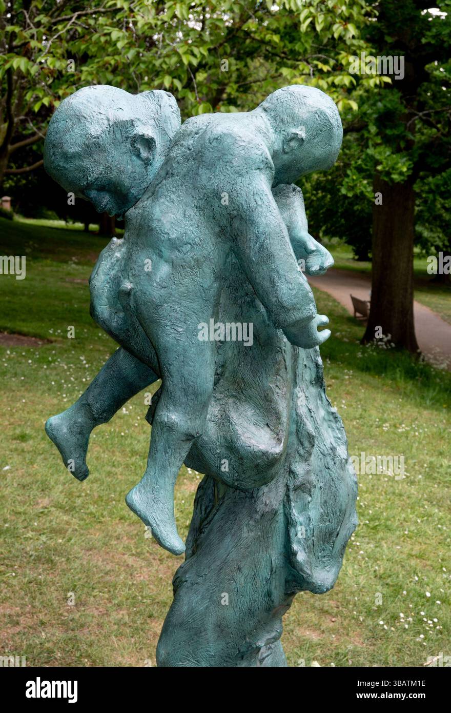 The Unknown Refugee statue, Jephson Gardens, Leamington Spa, Warwickshire, England, UK Stock ...