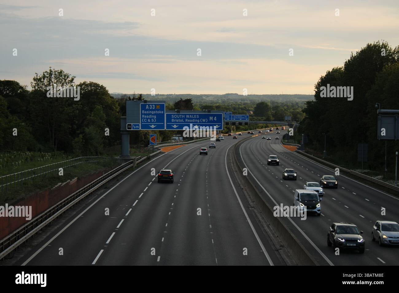 Speeding vehicles on a smart motorway on the M4 Reading, 11 May 2025 ...