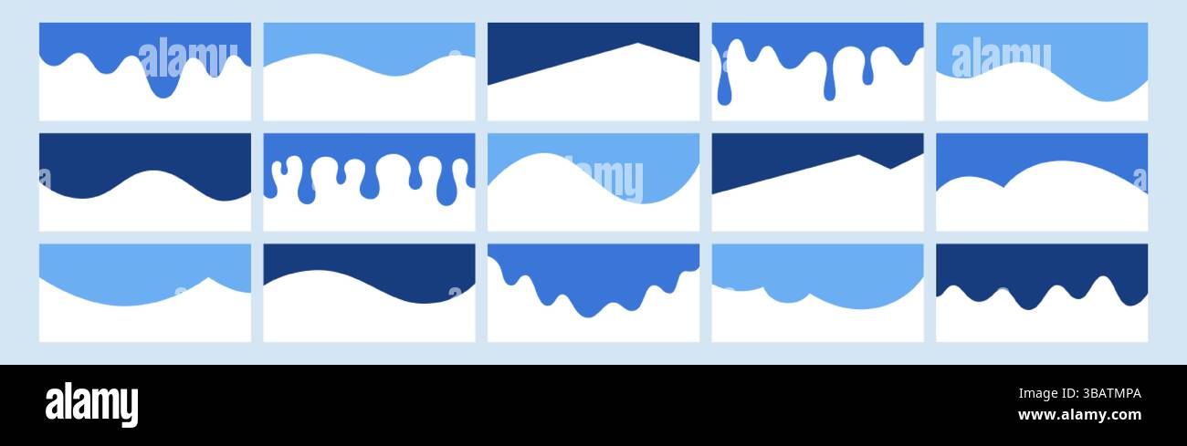 Vector set of separator header, section divider shapes for website, app or web page. Modern ...