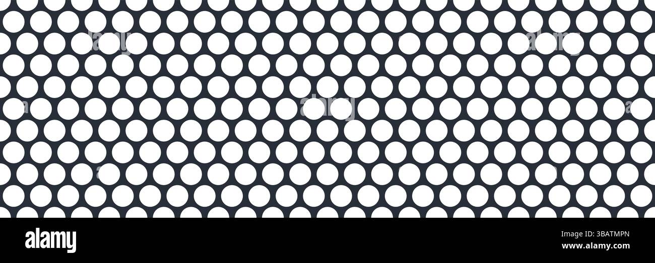Metal micro mesh seamless pattern. Iron plate with round holes ...