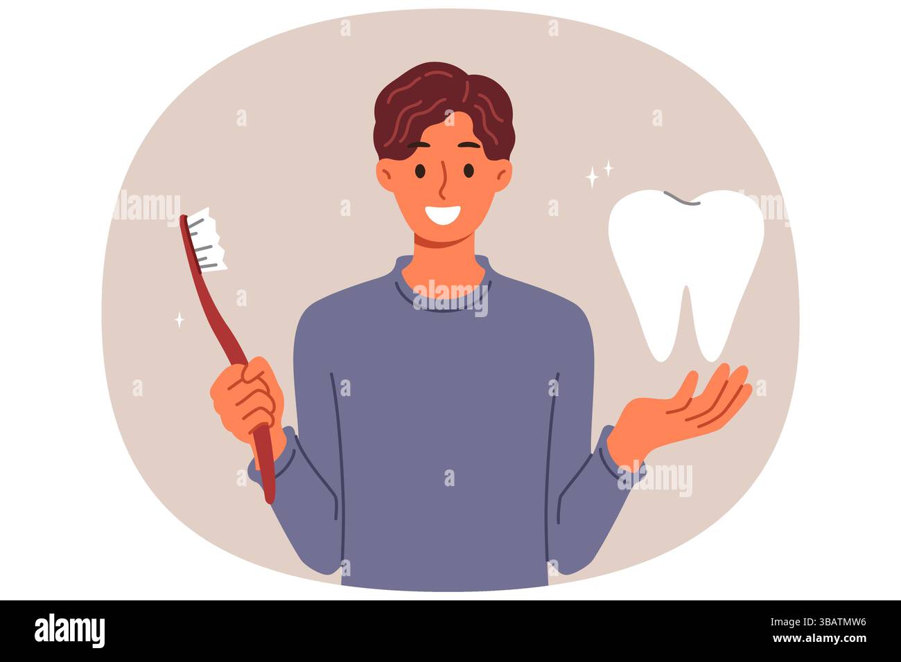 Dentist man tooth caries Stock Vector Images - Alamy