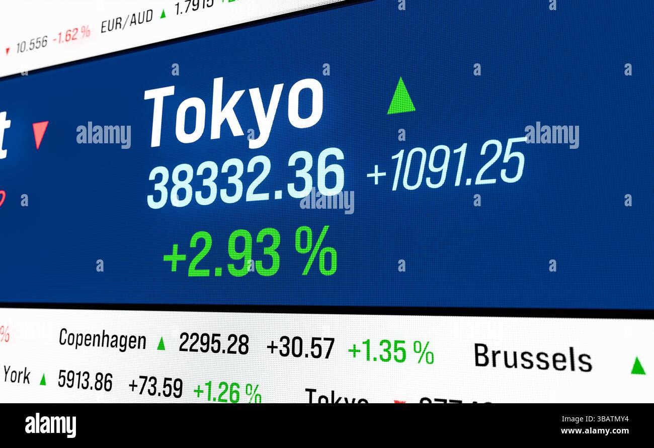 Rising stock market in Tokyo, Japan. Rising stock market in Tokyo ...