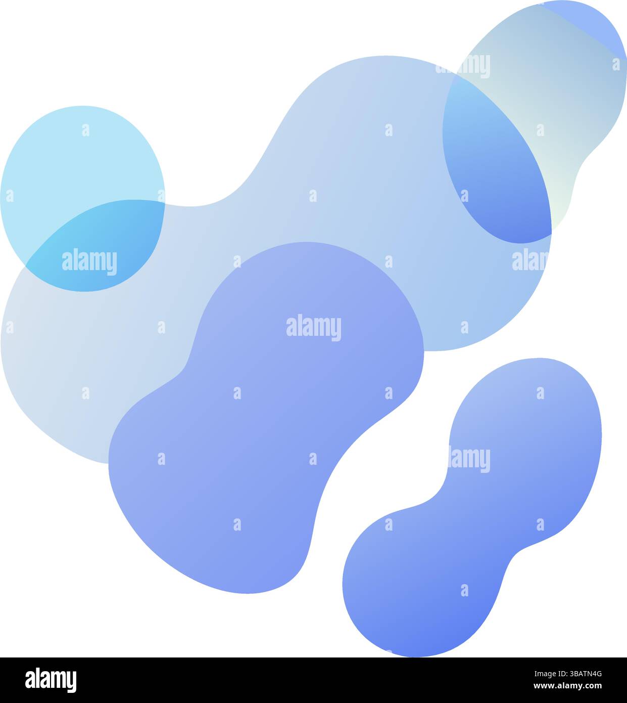 Abstract Blue and Green Organic Fluid Shapes Soft Vector Illustration ...