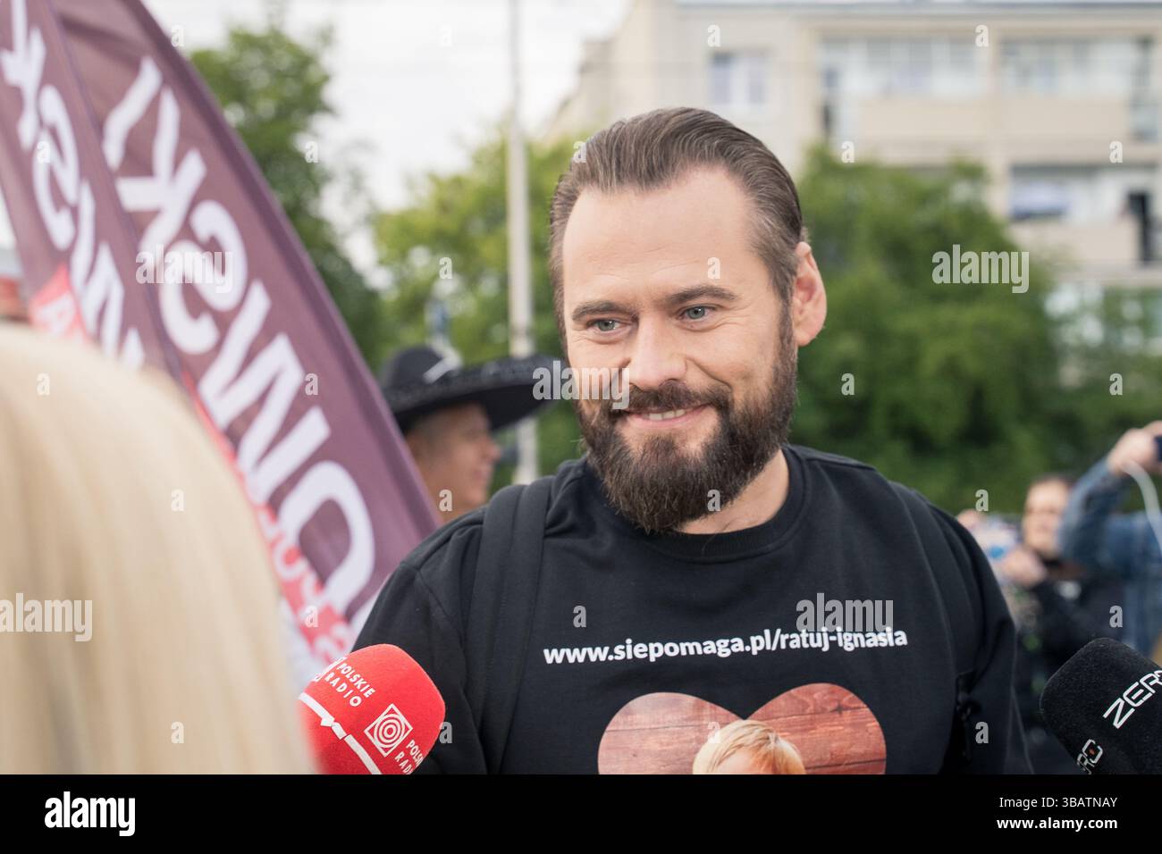 Presidential candidate Krzysztof Stanowski arrives at the pre-election ...