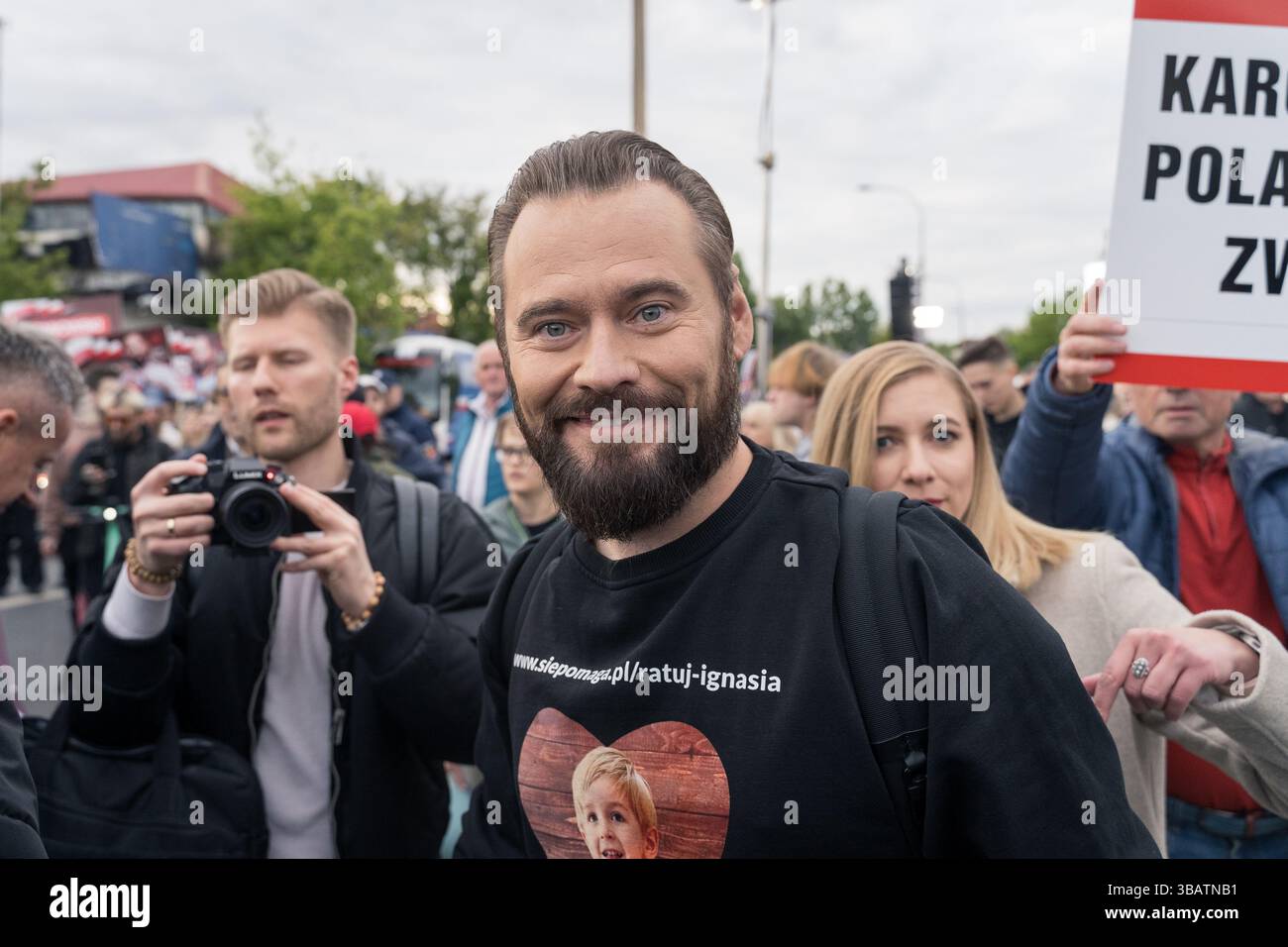 Presidential candidate Krzysztof Stanowski arrives at the pre-election ...