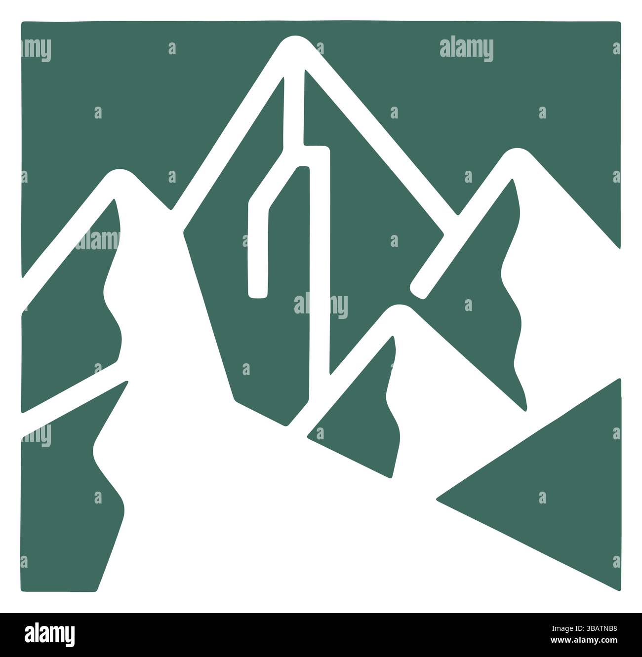 Minimalist Geometric Mountain Landscape Line Art Illustration Stock Vector Image & Art - Alamy