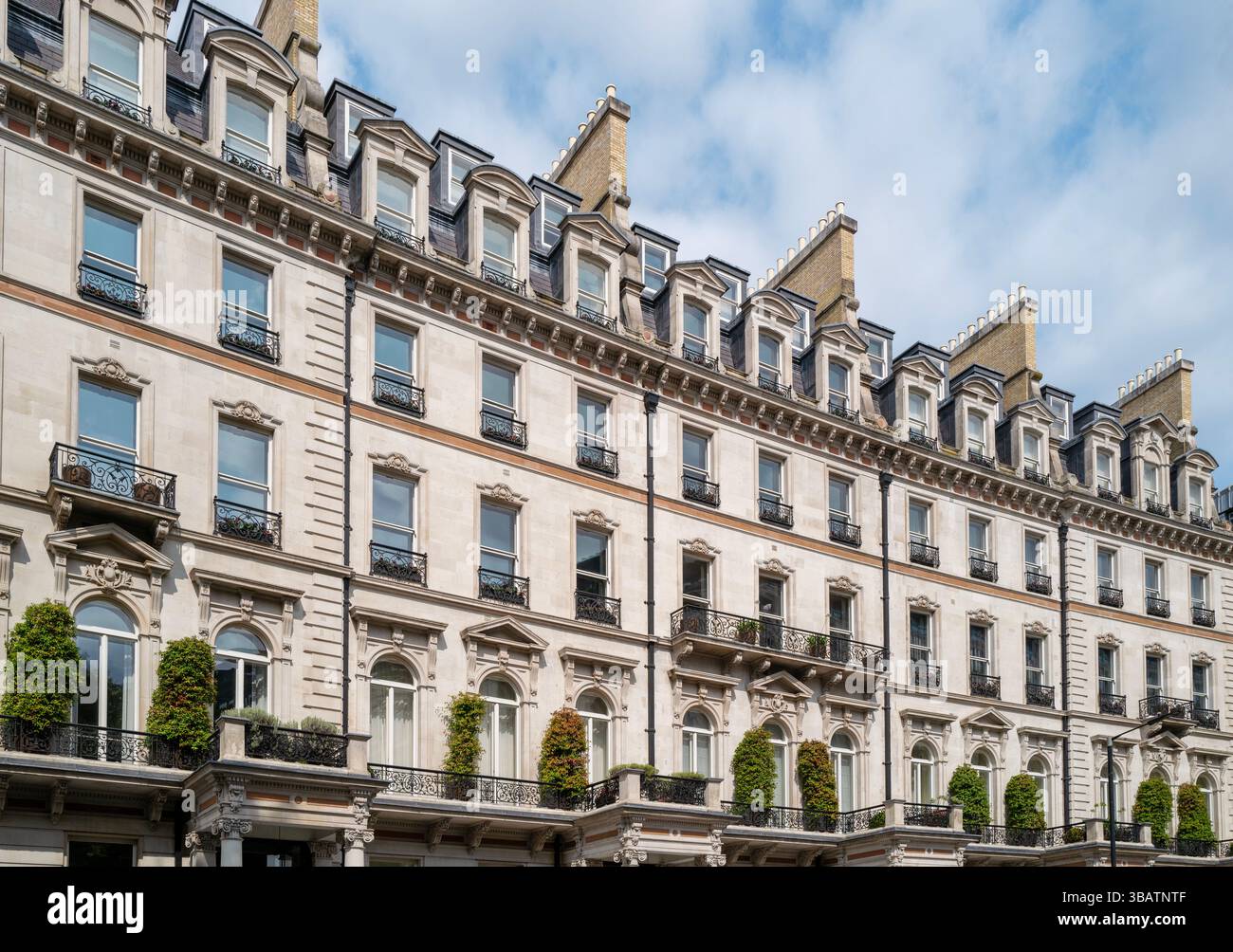A terrace of houses and apartments set in Belgravia, London UK Stock ...
