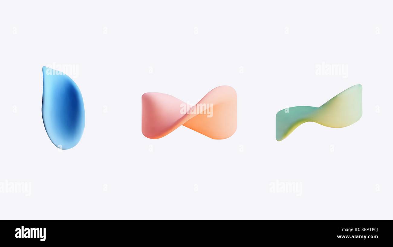 Beautiful Abstract Fluid Shapes in Soft Pastel Colors with an Aesthetic ...