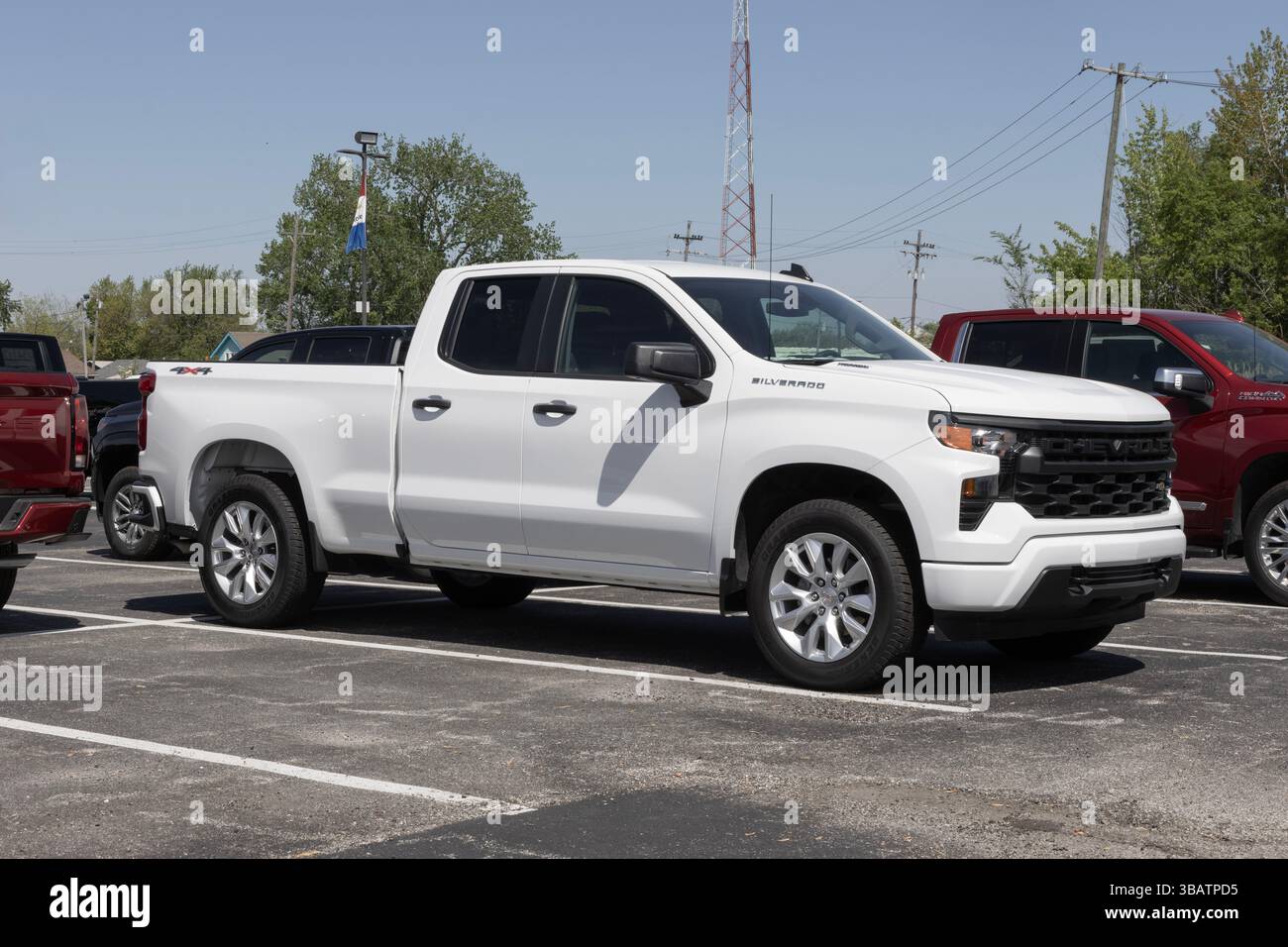 Kokomo - May 11, 2025: Chevrolet Silverado 1500 DBL Custom 4WD display ...