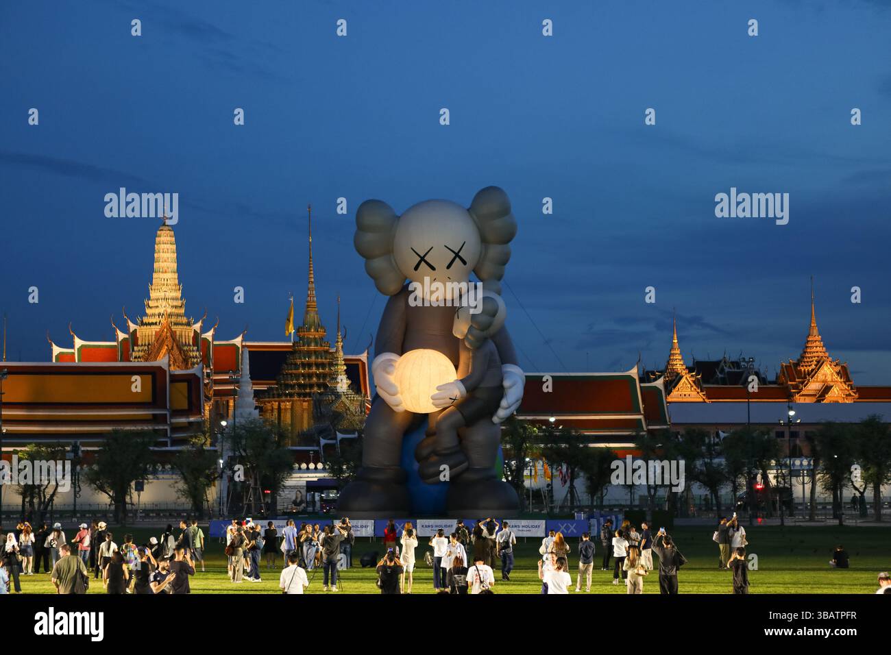 BANGKOK, THAILAND MAY 13, 2025 - The inflatable sculpture COMPANION an ...