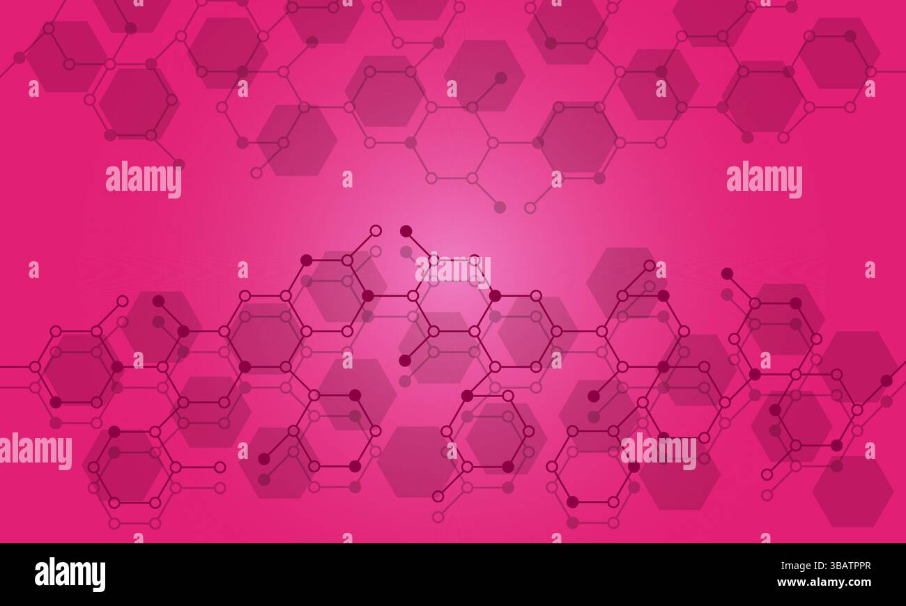 Stylish hexagonal gradient pink background with process flow chart Stock Vector Image & Art - Alamy