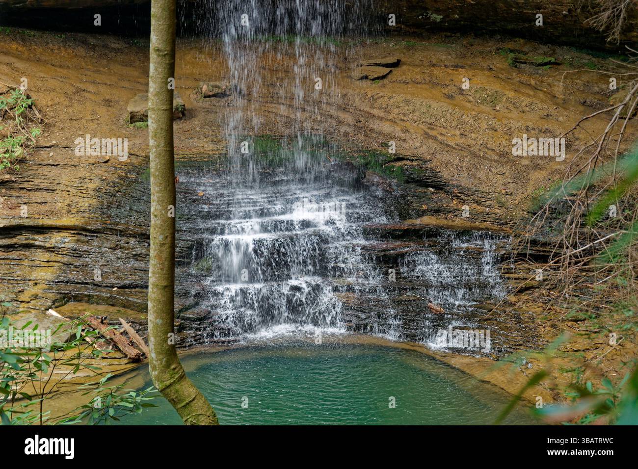 Down at the bottom where the Northrup waterfall hits the rock formation ...