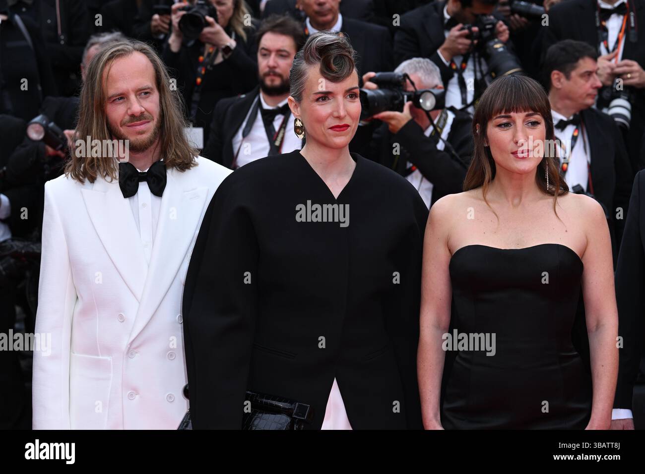 (left to right) Dimitri Lucas, Amelie Bonnin and Juliette Armanet ...