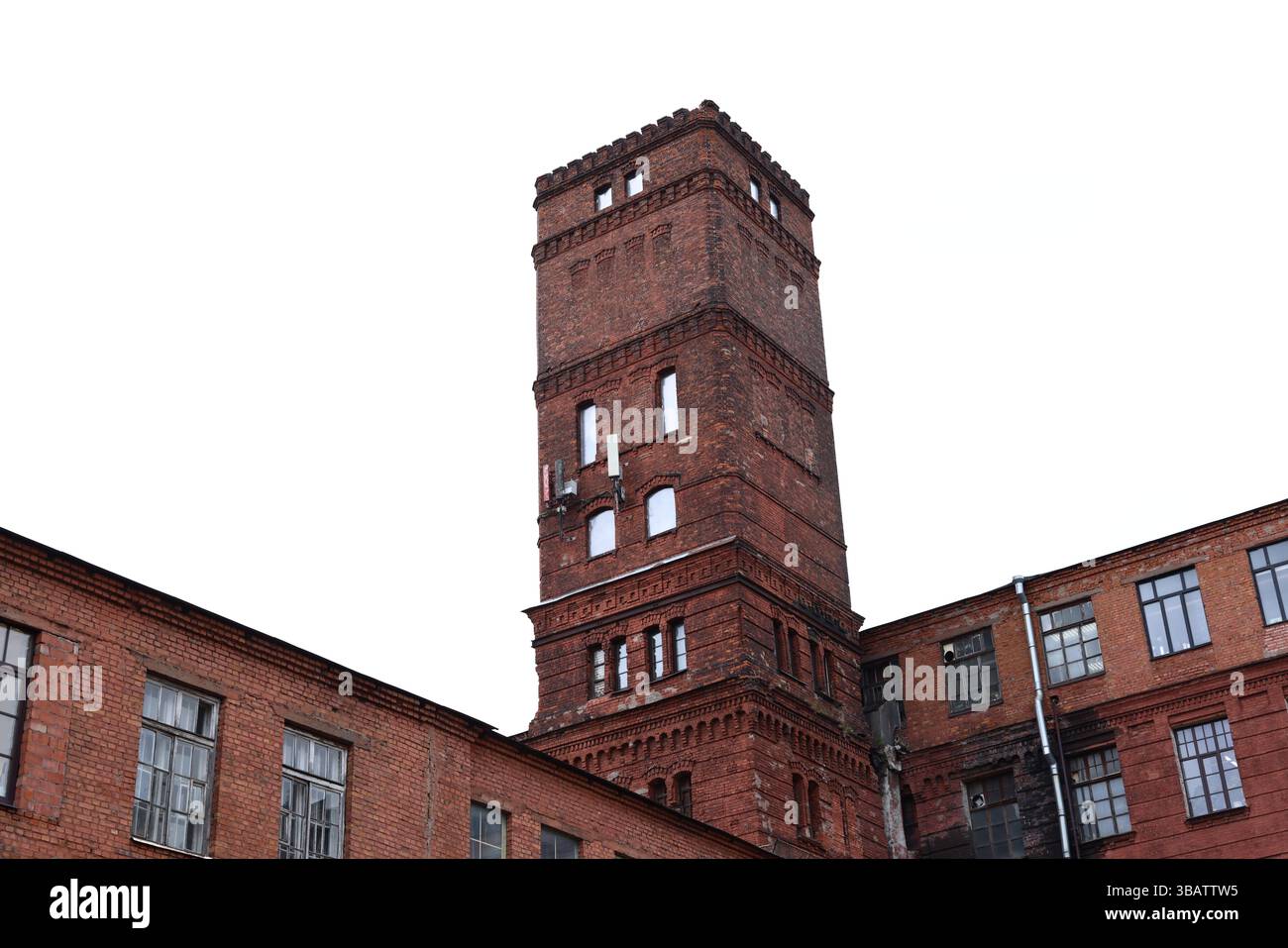 Historic Red Brick Tower Standing Tall in the Urban Landscape of the ...